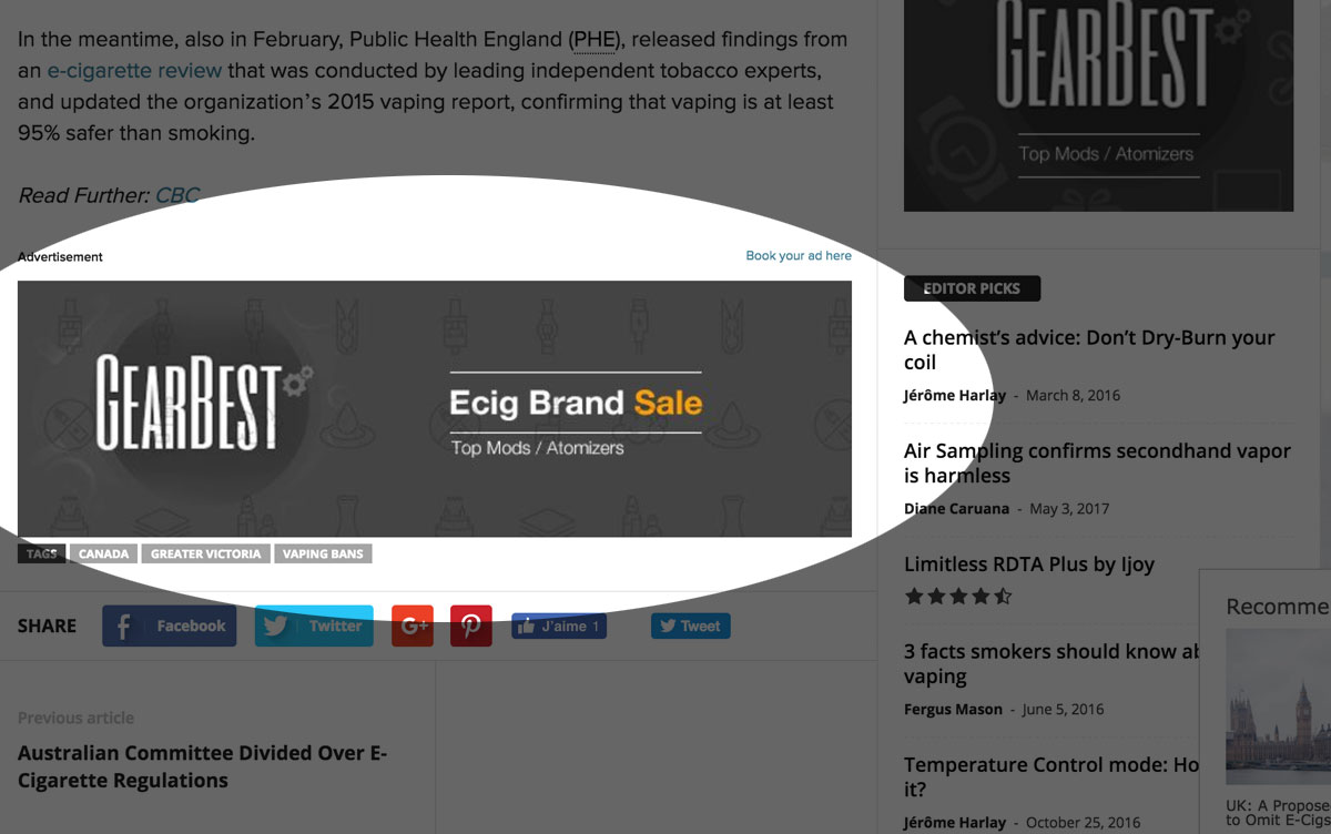 Advertisment Order | Vaping Post