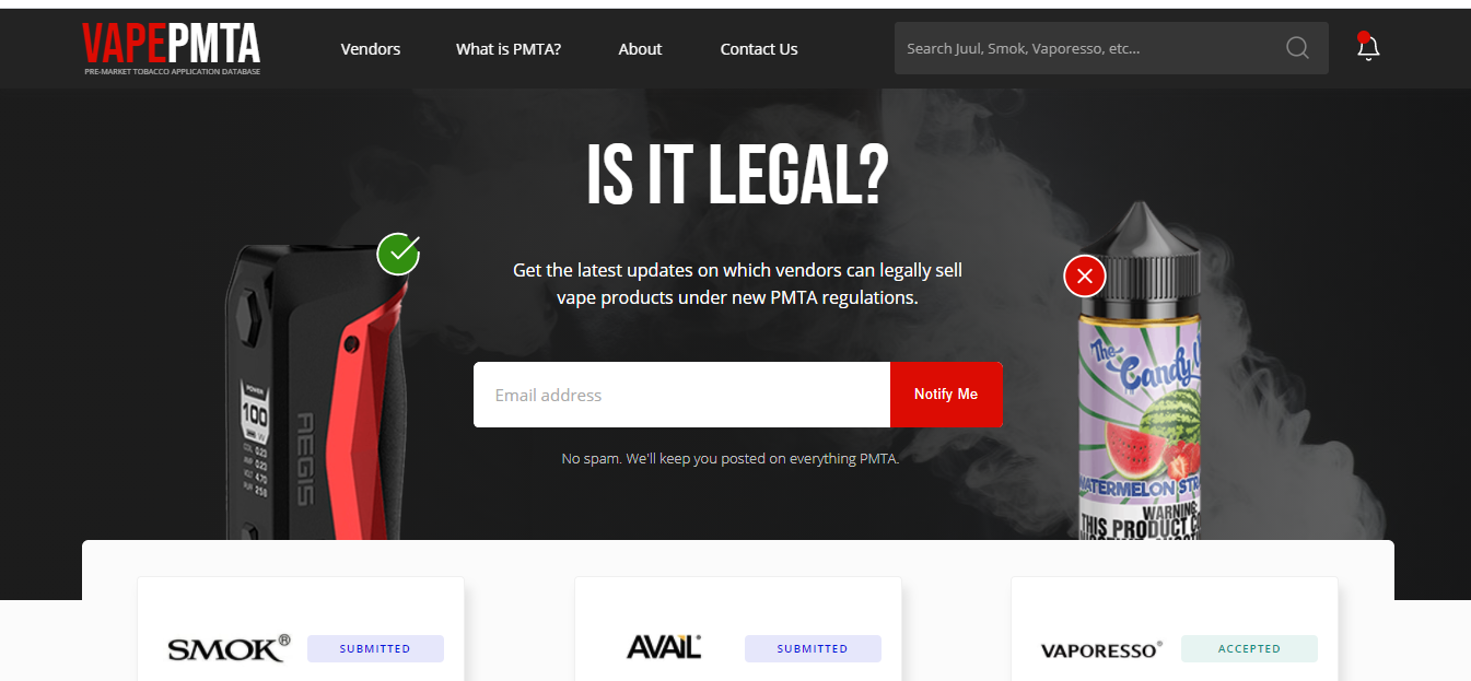 VAPE PMTA: A Pre-Market Tobacco Application Database - Vaping Post