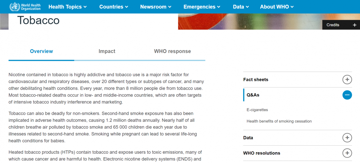 WHO’s Recent Vaping Question and Answer Section Called an “Absolute ...