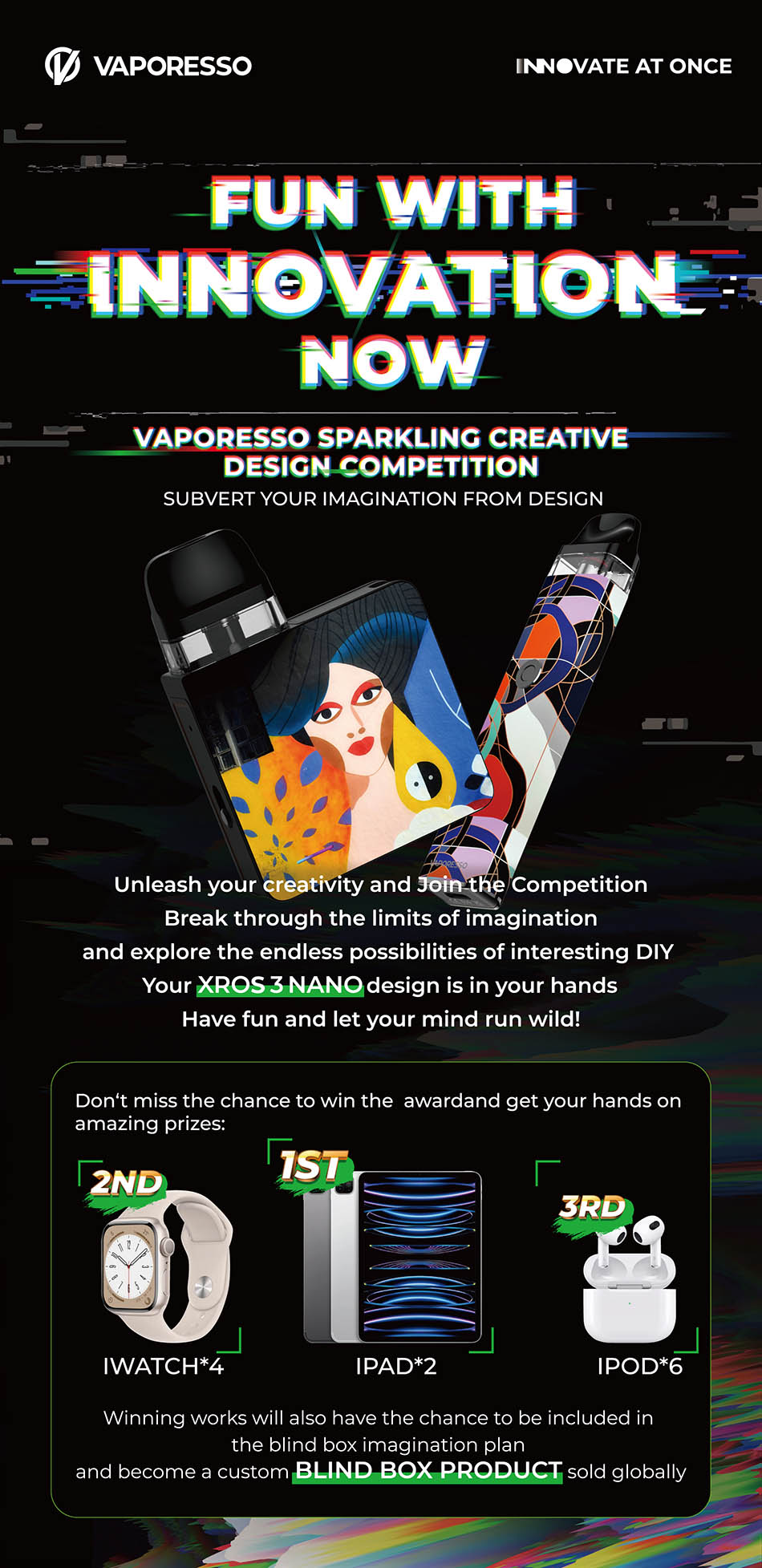 Vaping Brand VAPORESSO Launches XROS 3 NANO Customization Competition ...
