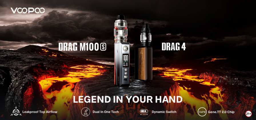 The Single Battery Version of VOOPOO DRAG 4, DRAG M100S Officially ...